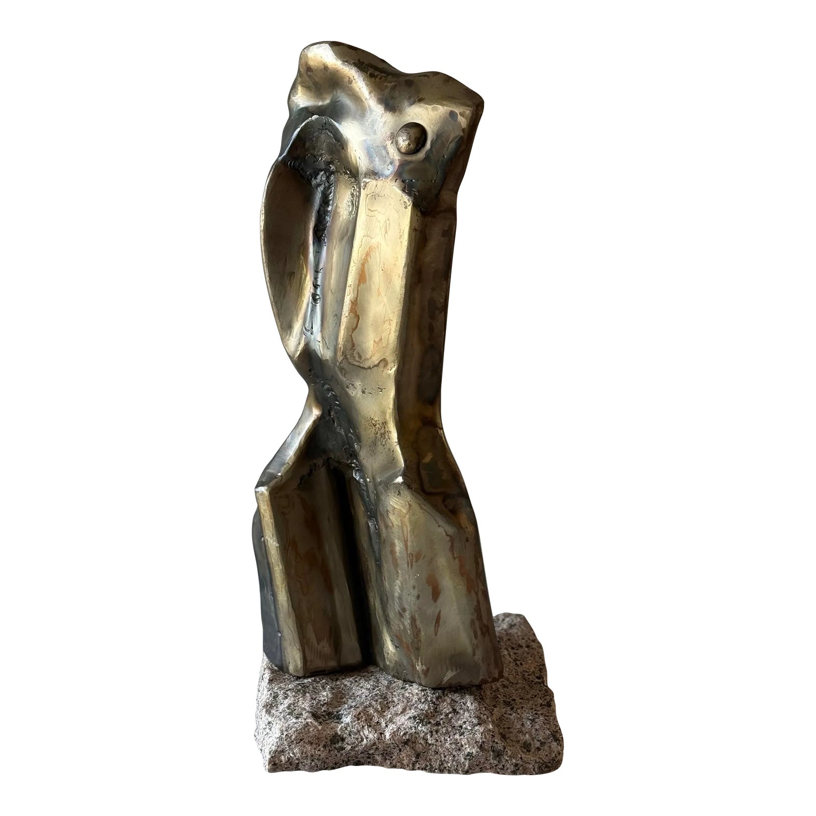 Abstract Female Torso Metal Sculpture by Sharon Corgan-Leeber | Chairish