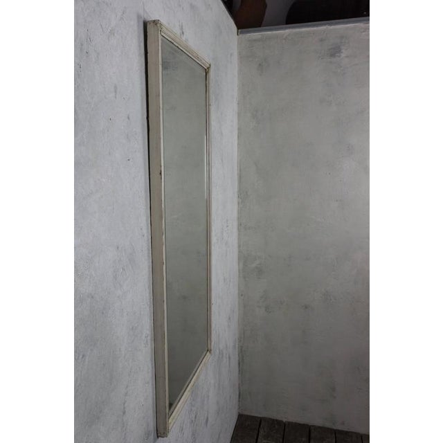 French White Framed Beveled Mirror | Chairish