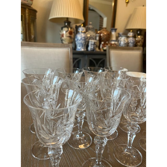 Vintage Bohemia Crystal Crystalex Wine Glasses Set Of 11 Chairish