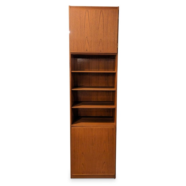 Tall Omann Jun Teak Bookcase - 0823183 Vintage Danish Mid Century ...