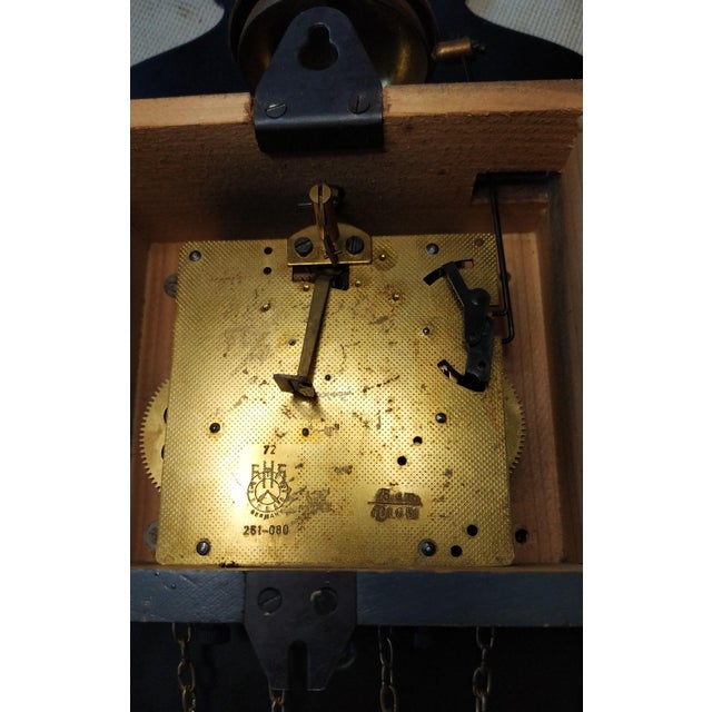 1972 Vintage Mechanical Wall Pendulum Clock With Two Weights From ...