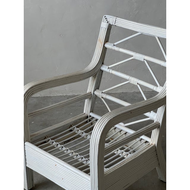 1930s Willow & Reed Art Deco Stick Rattan Armchair | Chairish