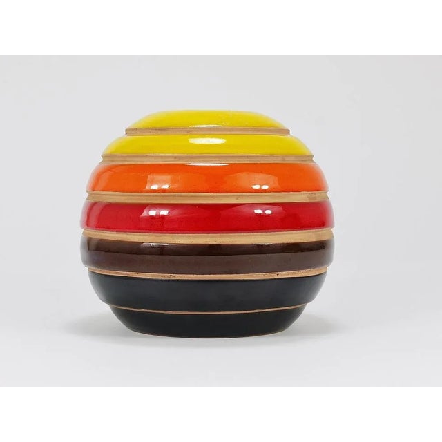 Mid-Century Ceramic Ball Vase attributed to Bitossi for Bitossi, Italy ...