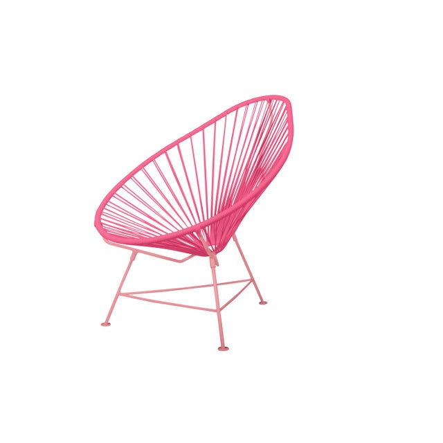 Pink on Coral Acapulco Chair | Chairish