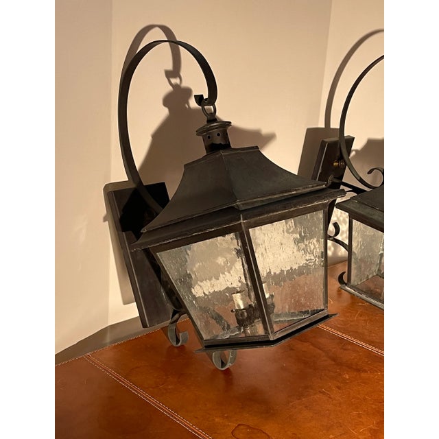 Contemporary Genie House Outdoor Copper Wall Lantern | Chairish