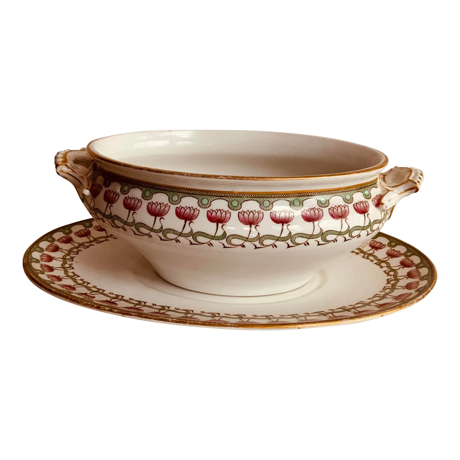 Royal Worcester Sauce Tureen With Underliner | Chairish