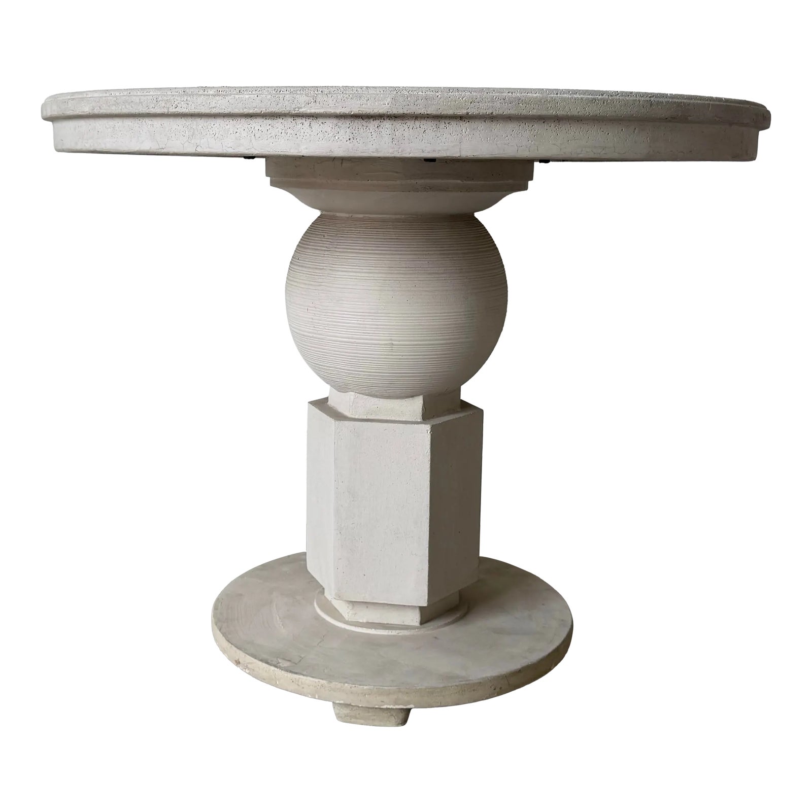 1980s Postmodern -Style Composite Cement Dining Table by Frontgate ...