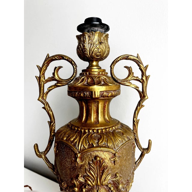 1960s Renaissance Style Lamp in Antique Bronze | Chairish