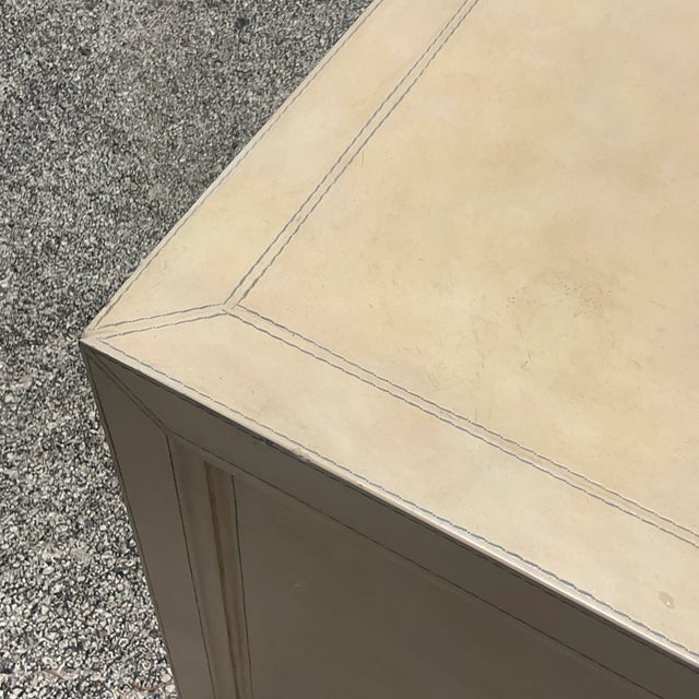 Late 20th Century Vintage Boho Lexington Leather Wrapped Chest of ...