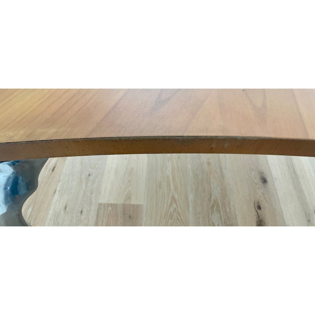 Italian Large 1990's Sunburst Design Cherry Table | Chairish