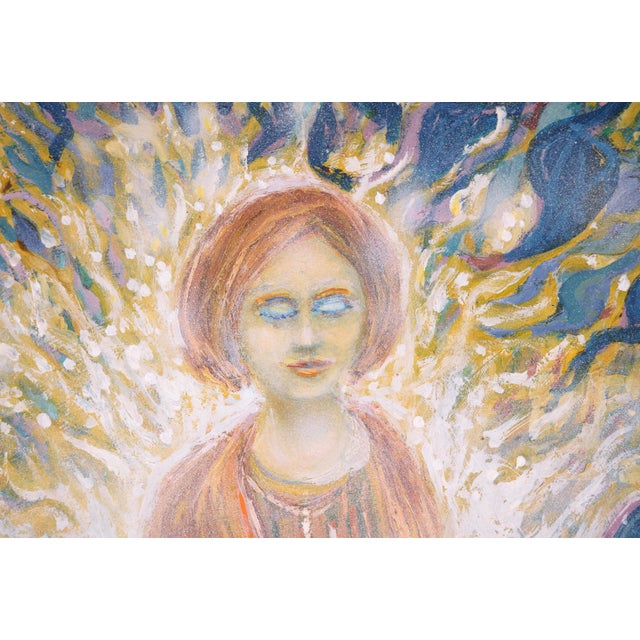 Transcendence, Abstract Visionary Portrait of a Woman Among Flowers by ...