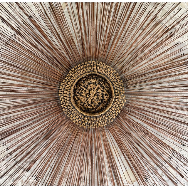 Large William & Bruce Friedle Style Mid-Century Brutalist Sunburst Wall ...