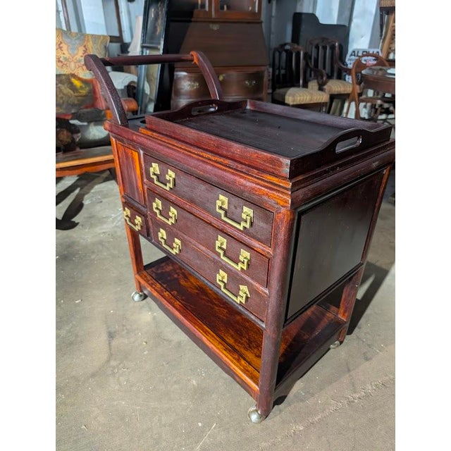 Mid 20th Century George Zee & Co. George III Style Rosewood Tea Cart ...