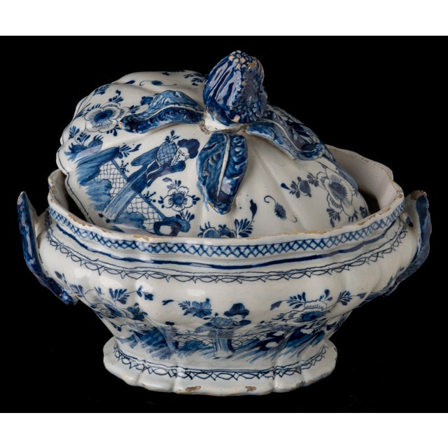 Delft, Blue and White Chinoiserie Tureen Delft, Circa 1750 Mark: Dm ...