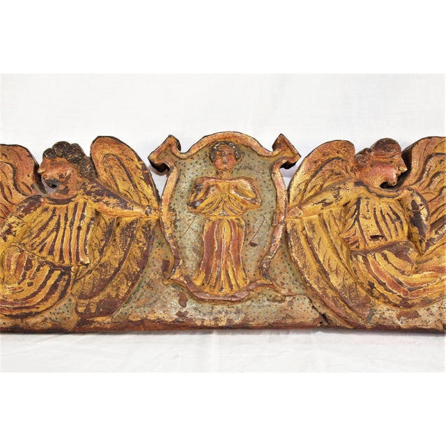 Antique Hand Painted Spanish Colonial Architectural Wood Element ...