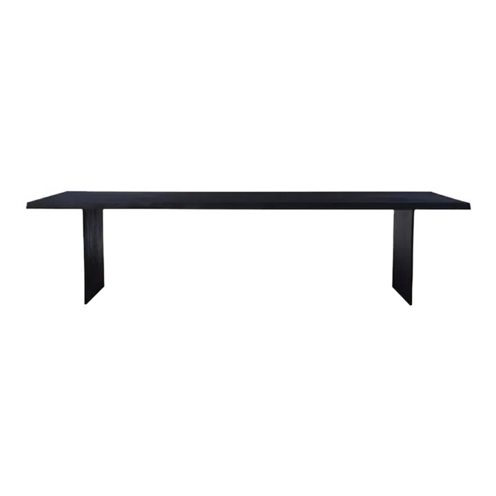 Lily Wood Black Rectangular Dining Table | Chairish