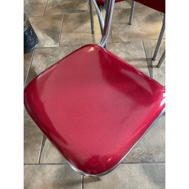 1950s Vintage Red Chairs - Set of 3 | Chairish