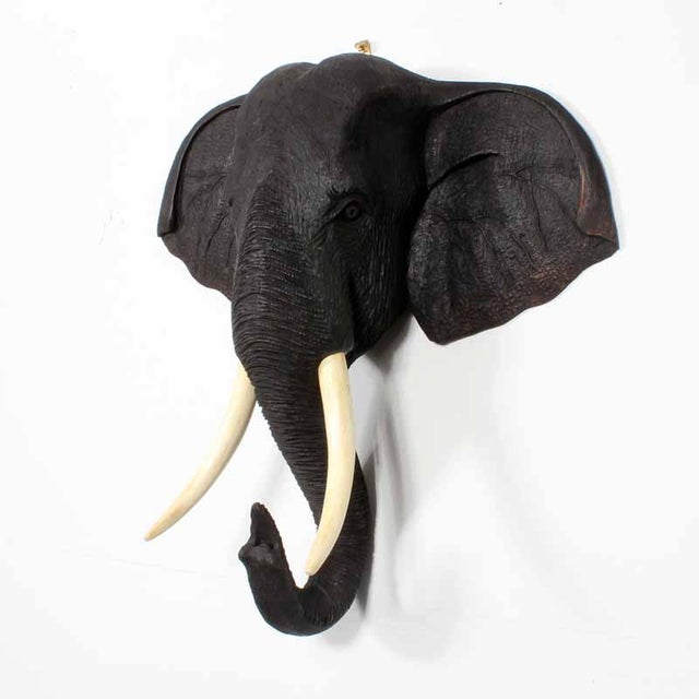 Wall Mounted Elephant Head | Chairish