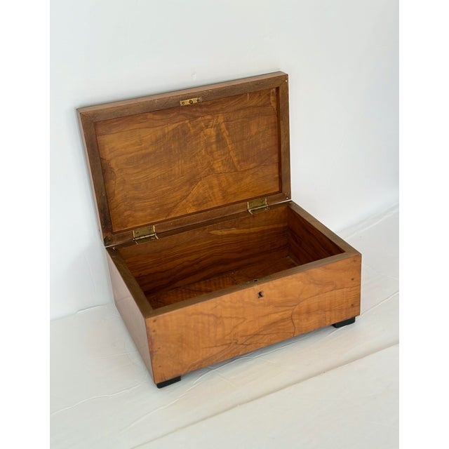 Vintage Italian Amber Wood Rectangular Lidded Box | Chairish