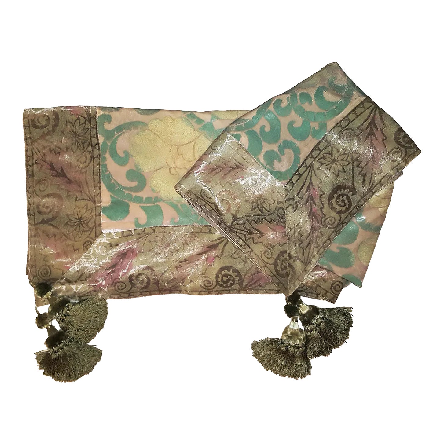 Flowers 12 Silk Velvet Throw | Chairish