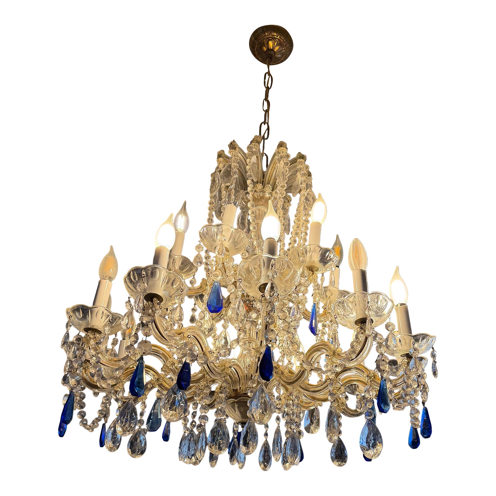 Antique Chandelier Large Antique French-Style Crystal Chandelier, 18 ...