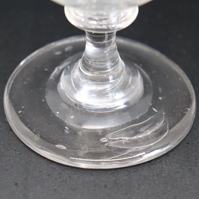 English Georgian Clear Glass Rummer Drinking Glasses A Pair Chairish