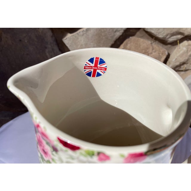 2000s Heron Cross Pottery Summertime Chintz Pitcher Jug | Chairish