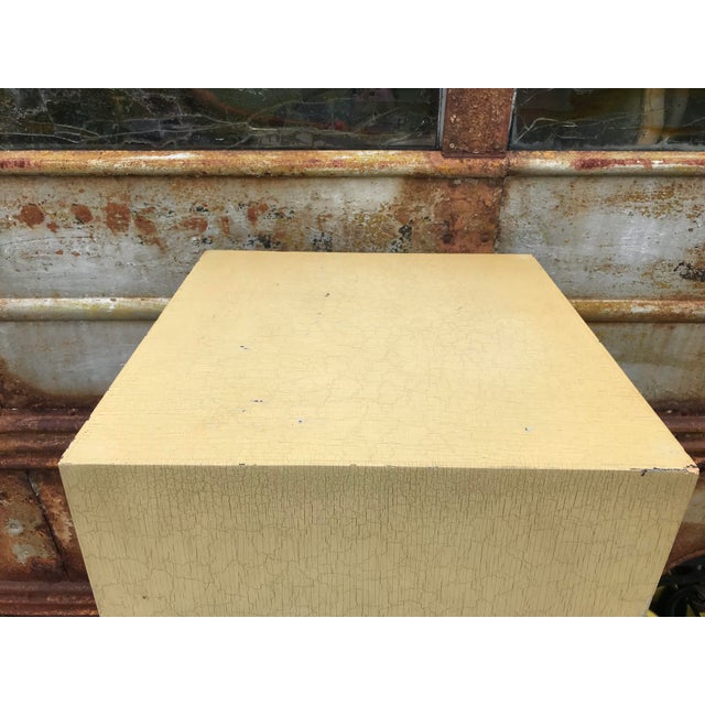 Large Lacquered Pedestal Stand Square Tower | Chairish