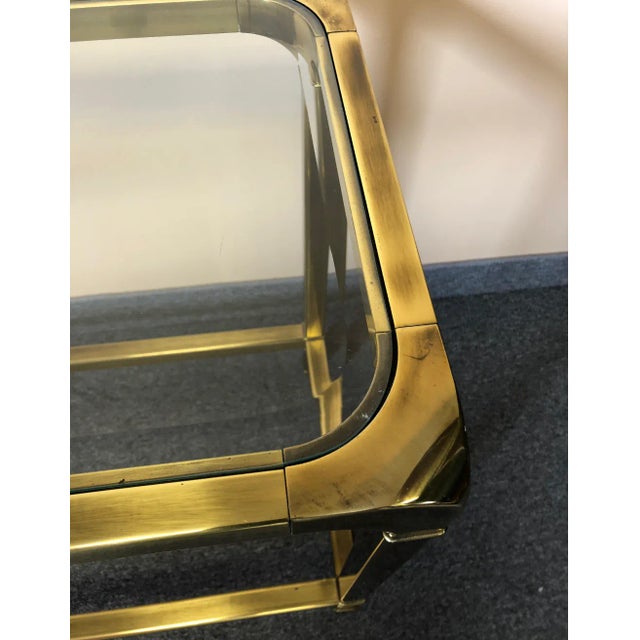 1960s Mastercraft Modern Curved Modern Brass Tube Console Table | Chairish