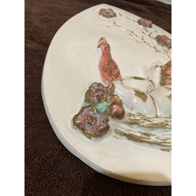 1950s Italian Chalkware Wall Plaque | Chairish