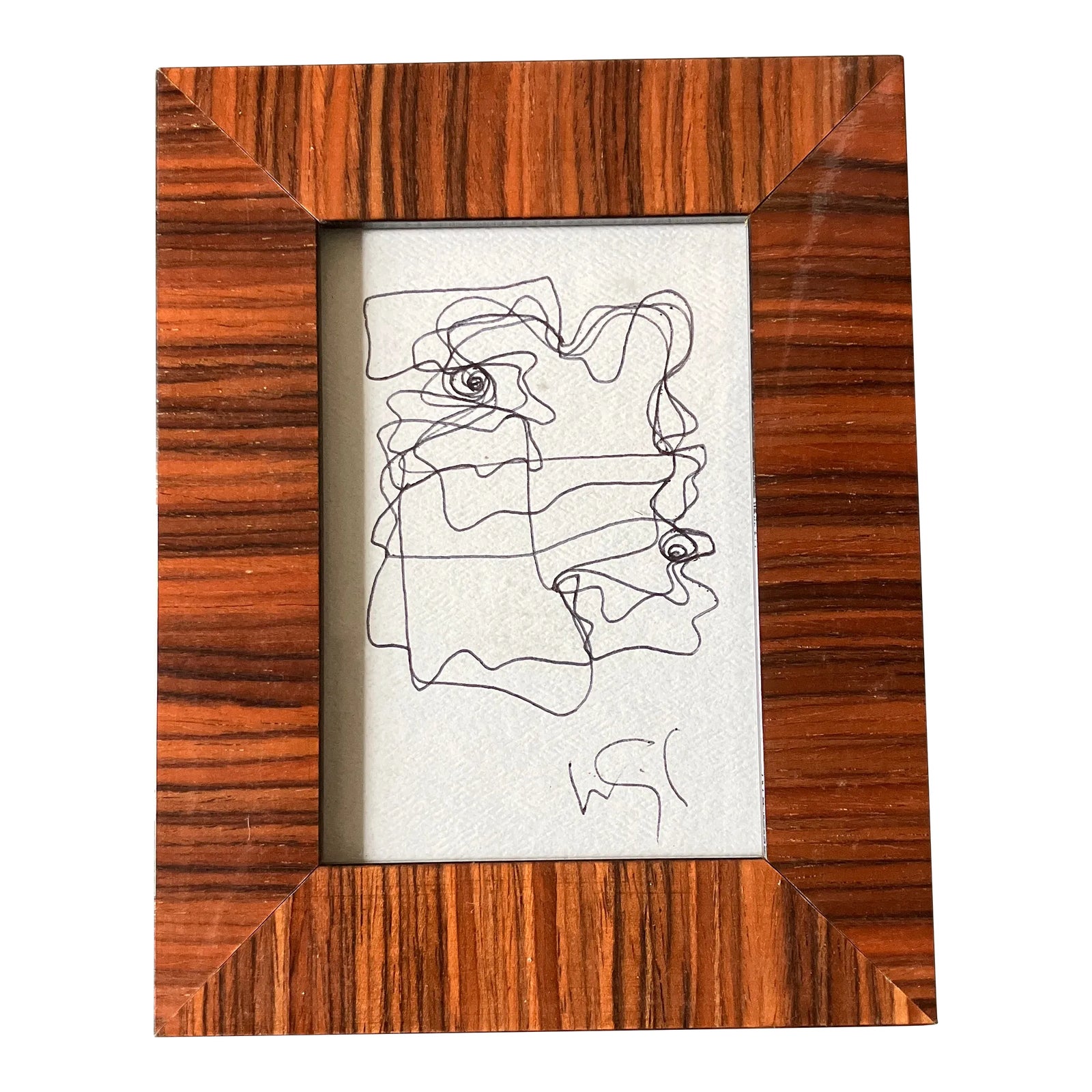 Contemporary Original Wayne Cunningham Abstract Pen and Ink Drawing ...