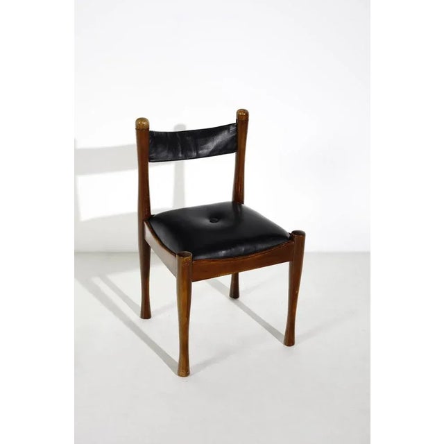 Vintage Italian Model 620 Leather Dining Chairs by Silvio Coppola for ...