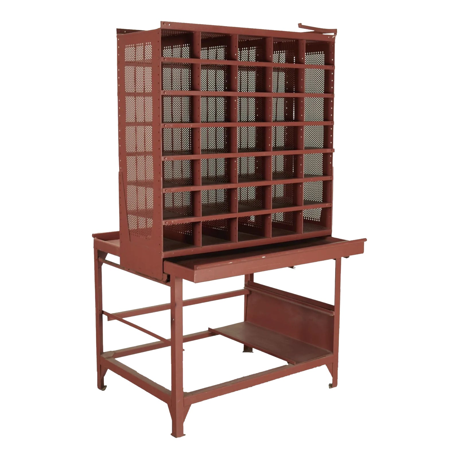 1920s French Industrial Post Office Mail Sorting Desk | Chairish