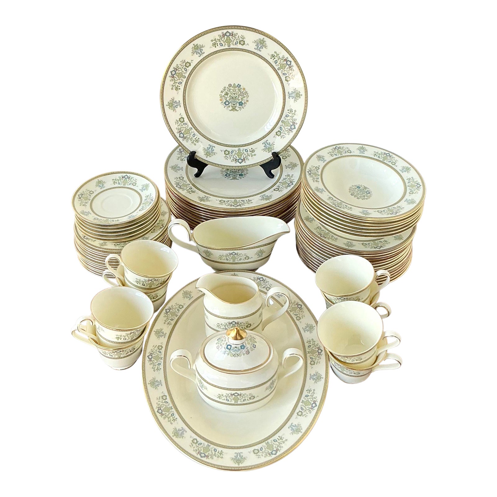 Vintage Regency Minton “Henley” China - Set of 63 | Chairish
