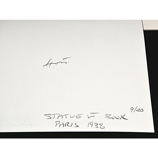 Horst P. Horst. Signed Photograph 'Statue With Book' Paris 1938 | Chairish