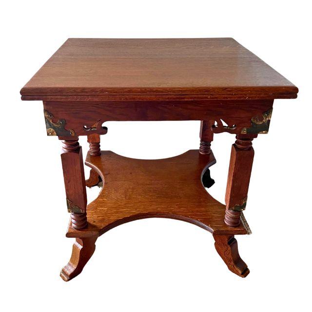 Early 1900s Eastlake Style, Louis Nonnast Walnut Parlor Table, No. 302 ...