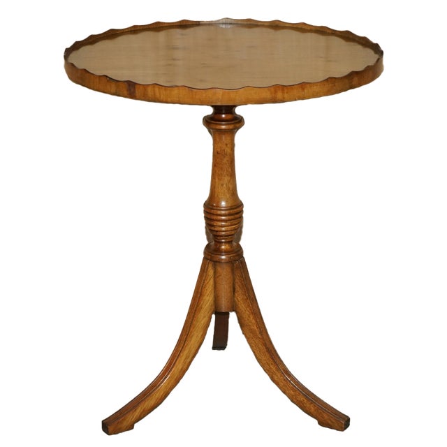 Side Table in Burr Yew Wood | Chairish