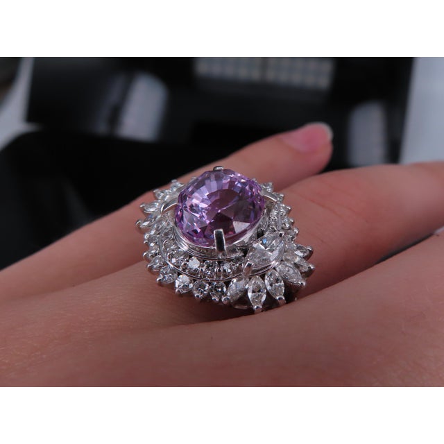 Late 20th Century 5.26ct Purple Sapphire Gia Heated Ceylon 1.43ct ...