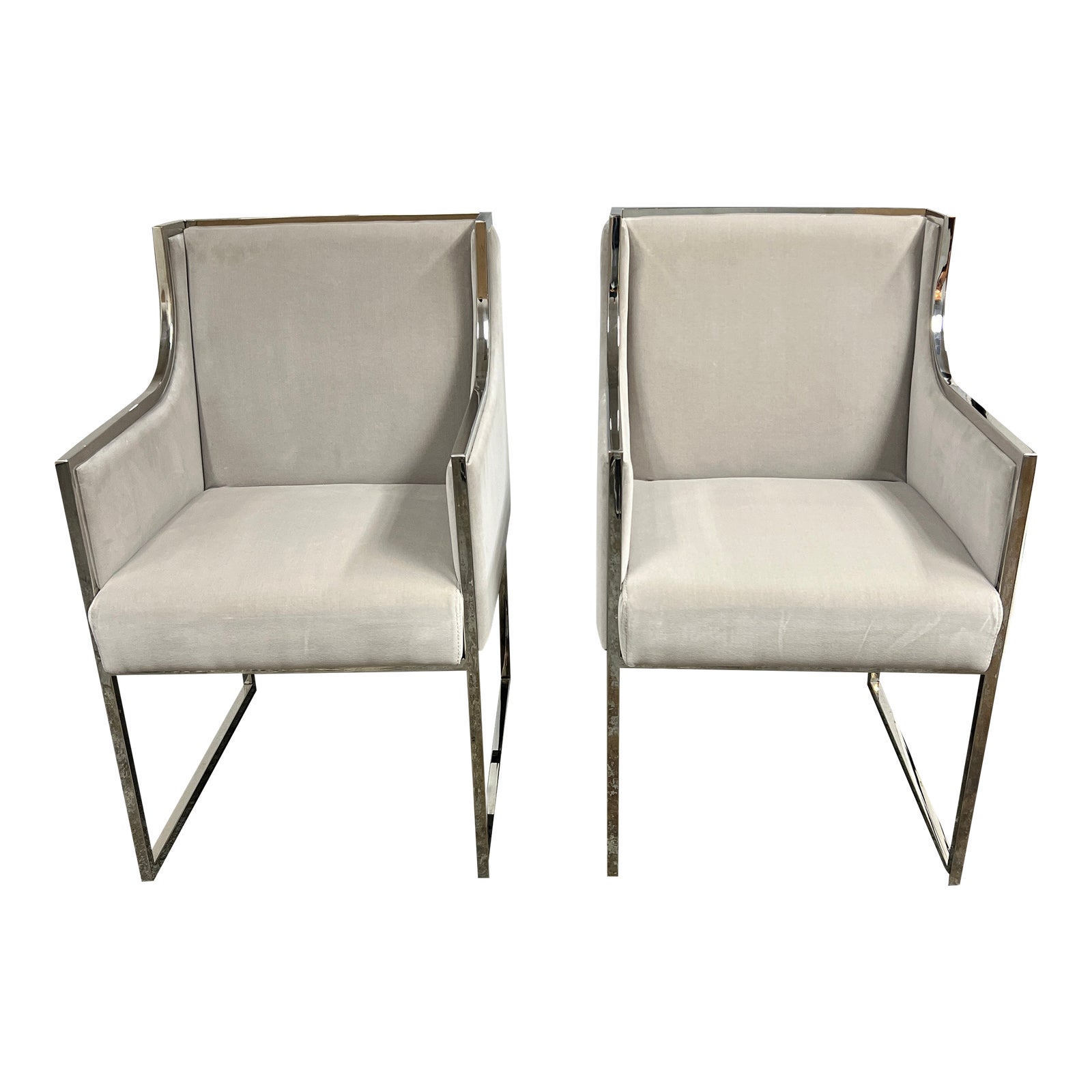 Worlds Away Annabelle Arm Chairs, a Pair | Chairish