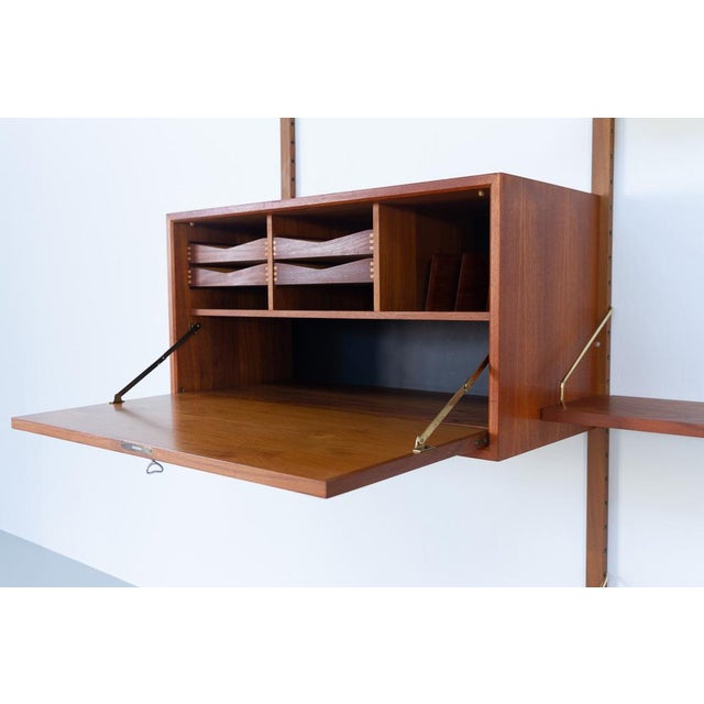 Danish Modern Modular Teak Wall Unit by Poul Cadovius for Cado, 1960s ...