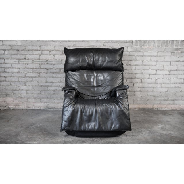 1980s Postmodern Percival Lafer 'Pony' Leather Recliner Chair | Chairish