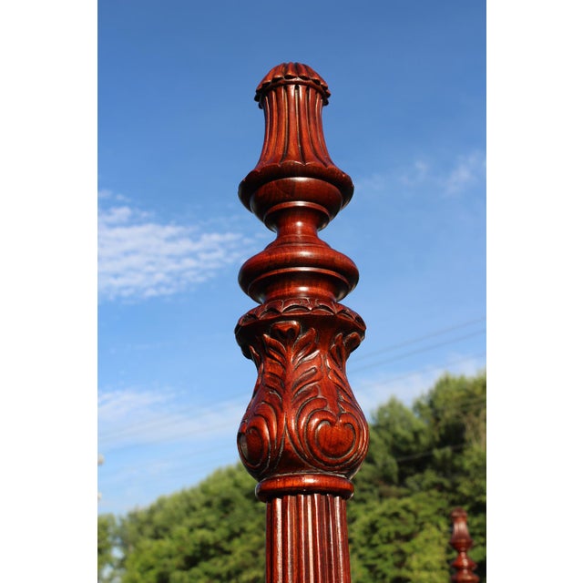 Pennsylvania House Cherry King-Size Four-Poster Bed | Chairish