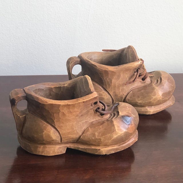 Vintage Hand-Carved German Wood Shoes — a Pair | Chairish