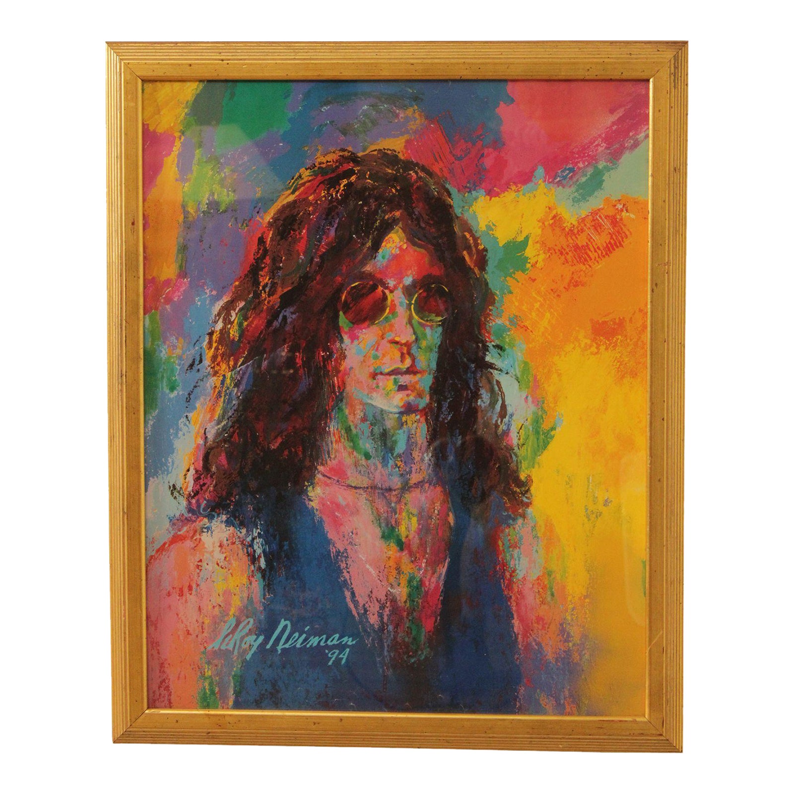Leroy Neiman 'Howard Stern' Portrait Framed Lithograph Print | Chairish