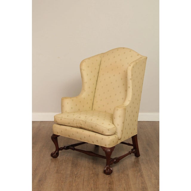 1970s Kittinger Historic Newport Chippendale Style Wing Chair | Chairish