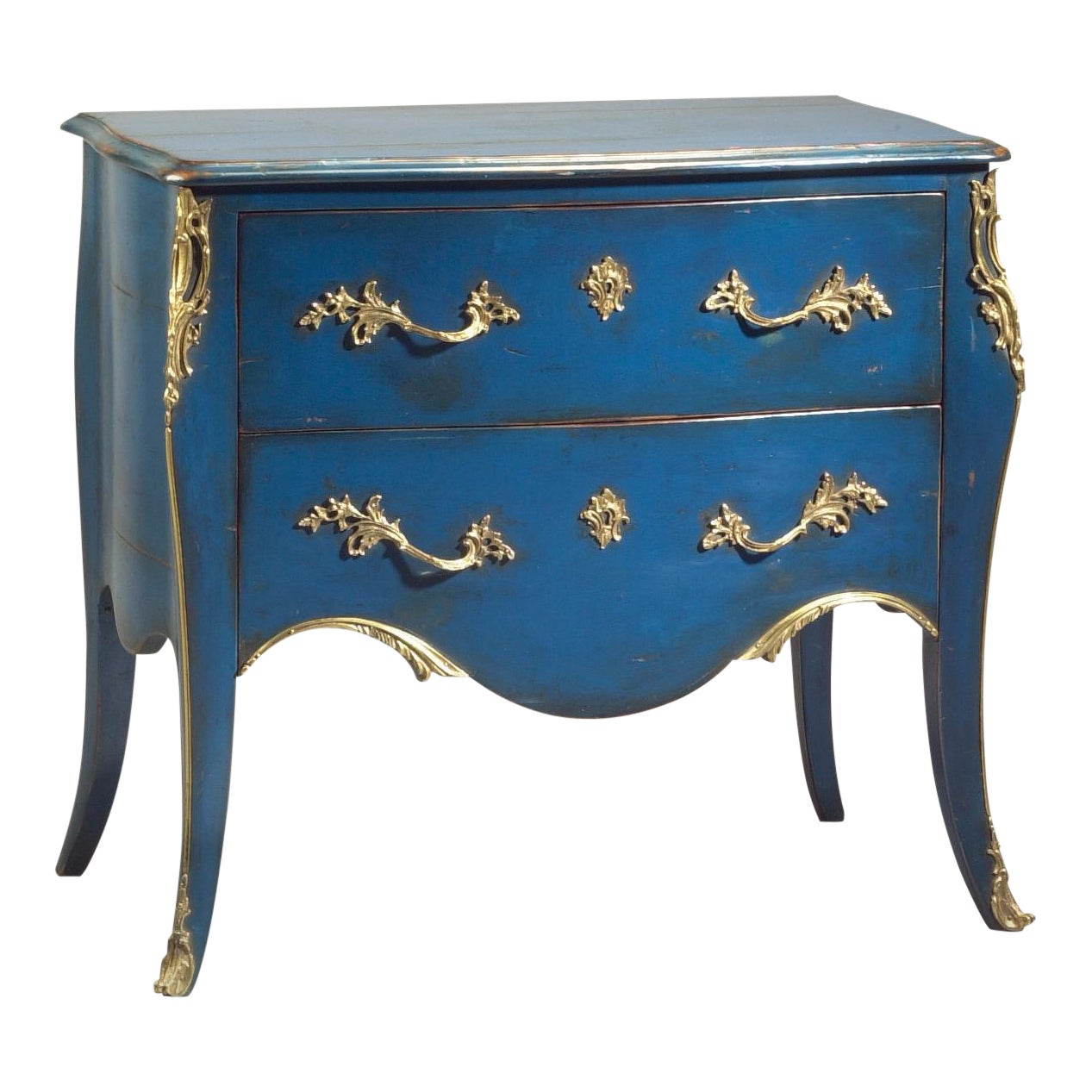 Louis XV Style Blue Chest | Chairish