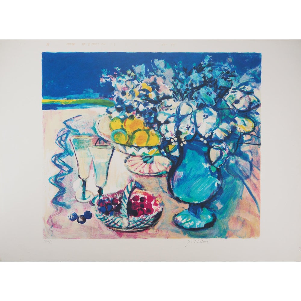Imai Sachiko, La table garnie, Lithograph | Chairish