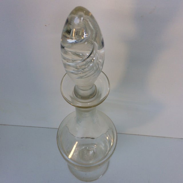 Hand Blown Edwardian Style Air Twist Inside Stem & Stopper Footed ...