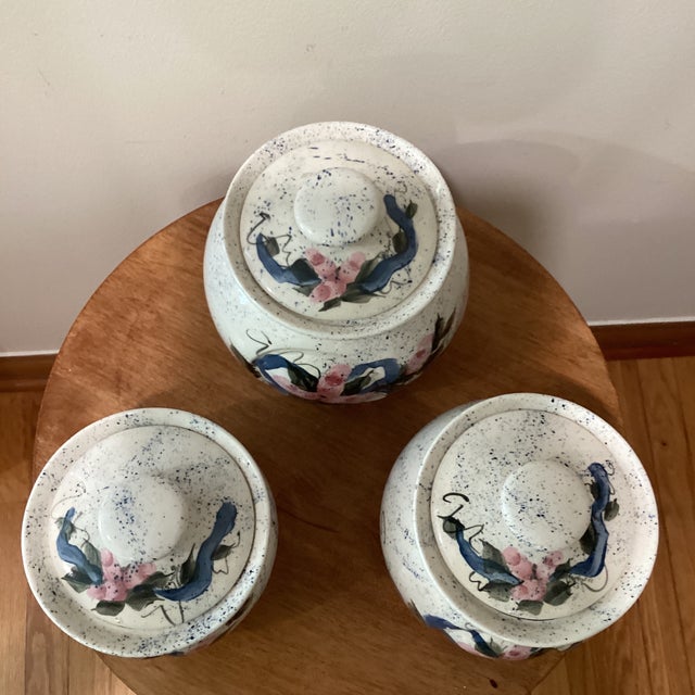 Vintage Limited Edition 3D Ceramic Canisters Set by Nancy Boozer, Circa ...