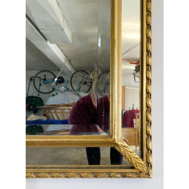 Large Vintage Neo Classical Regency Style Wall Mirror | Chairish